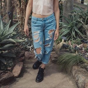 Forever 21 | Jeans | Destroyed Distressed Boyfriend Jeans Denim 25 ...